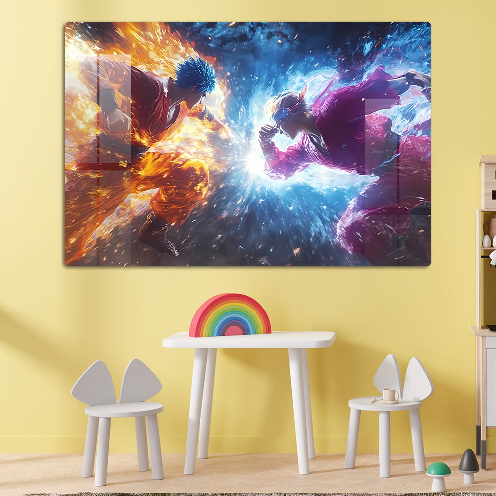 Gen Z Cosmic Fight Anime Wall Art: A Galactic Battle – FIVE KRAFT