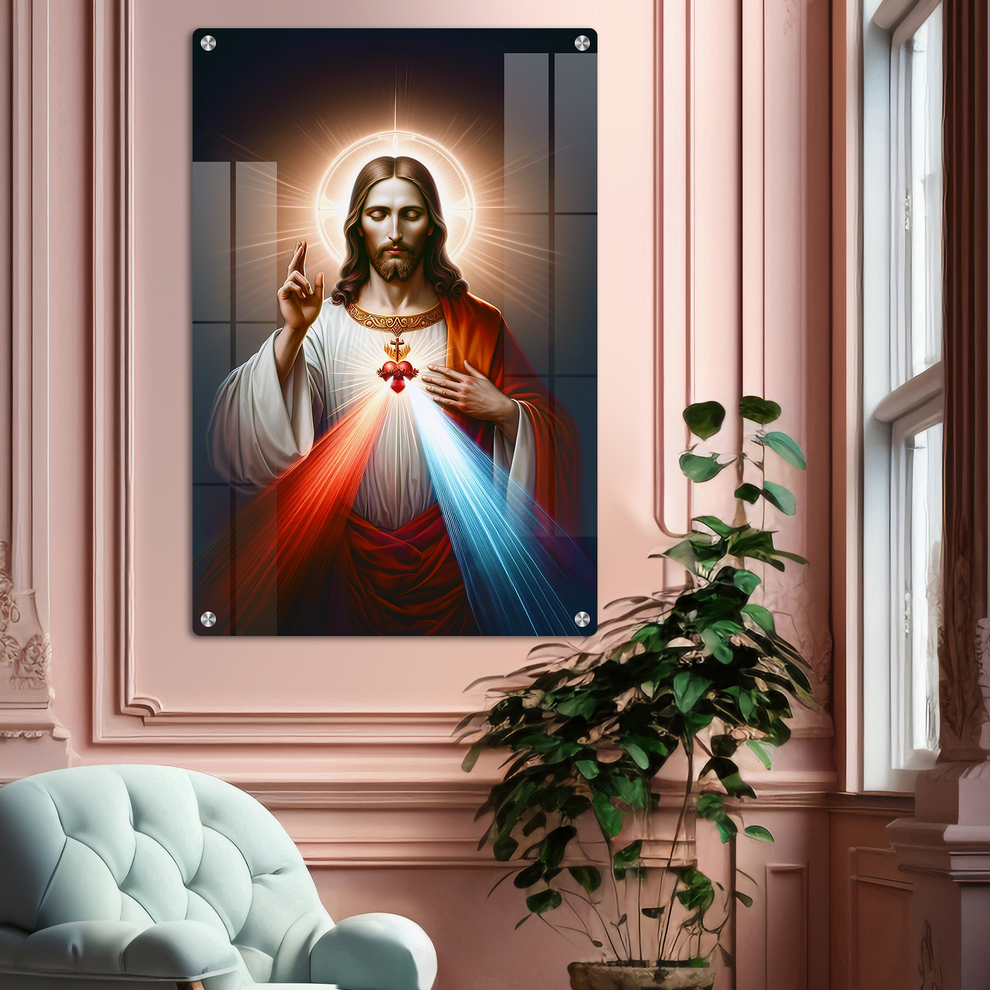 Divine Serenity: Jesus Christ Portrait Wall Decor Photo Frame – FIVE KRAFT