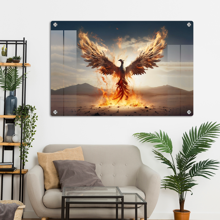 Rise from the Ashes: Phoenix Fire Vastu Wall Art – FIVE KRAFT